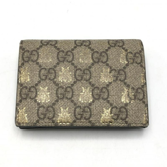 Gucci | Bags | Gucci Folio Wallet 58757 9f26g 839 Beige Gg Supreme Bee ...